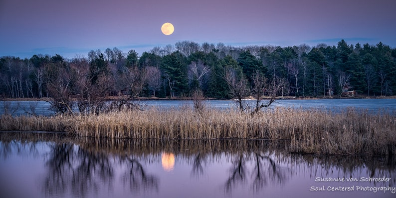 Nature Photography, Full Moon, Northern Wisconsin Lake, Fine Art Print ...