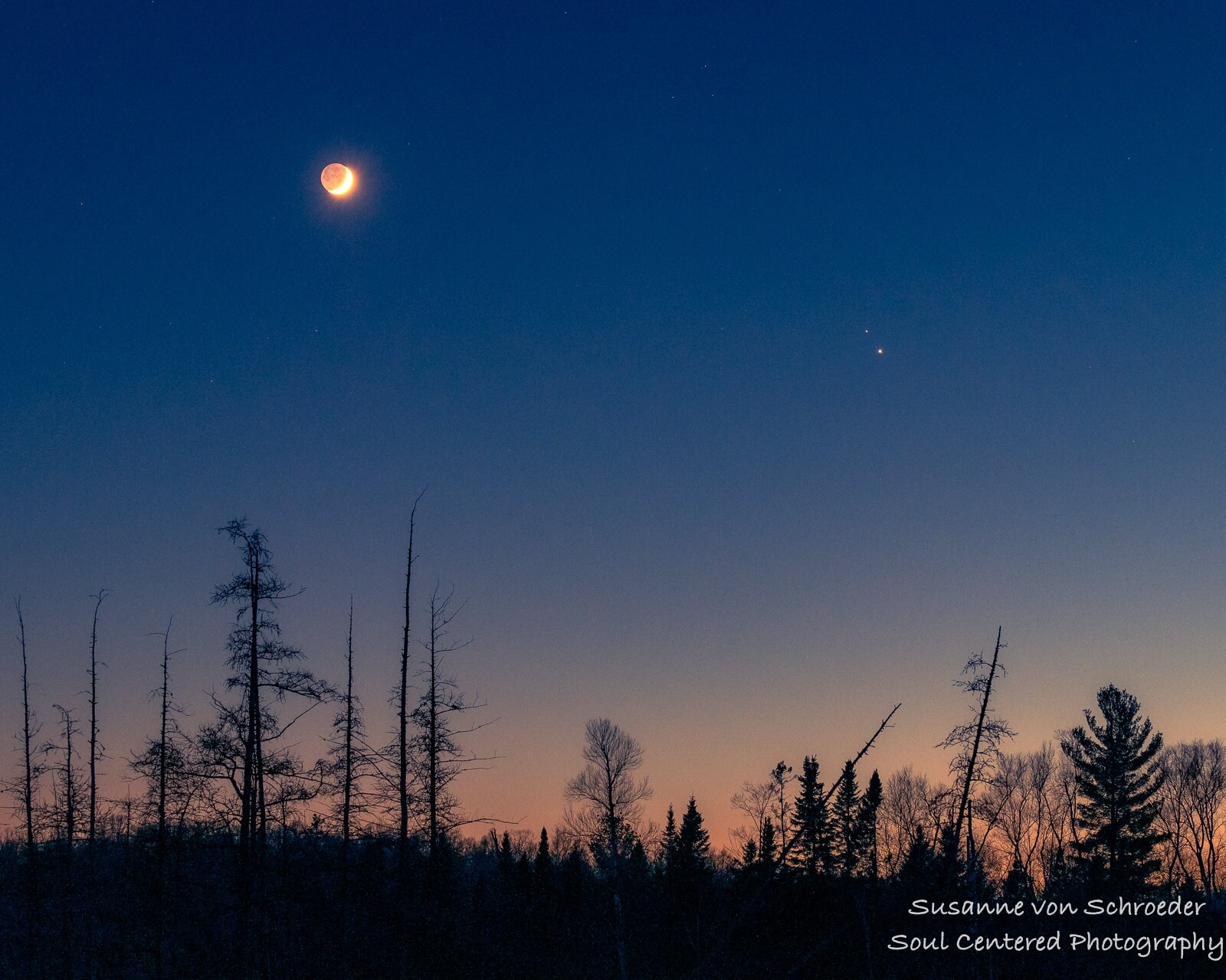 Night Photography, Winter Solstice, Moon, Great Conjunction, Jupiter ...