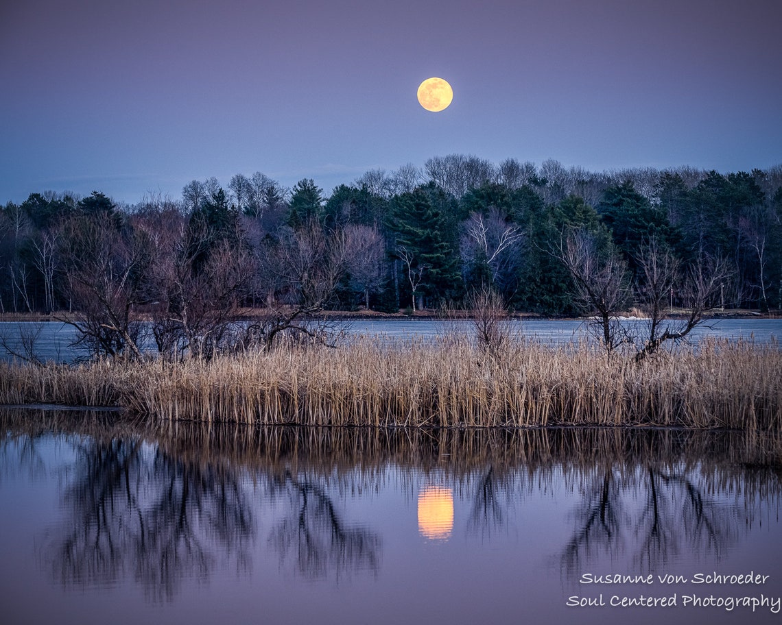 Nature Photography Full Moon Northern Wisconsin Lake Fine - Etsy