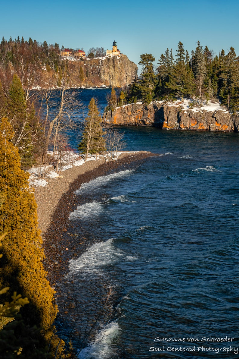 Split Rock Lighthouse Lake Superior North Shore Winter | Etsy