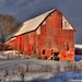 Red Barn Photo, Wisconsin, Winter Photography, Fine Art Print, Photo ...