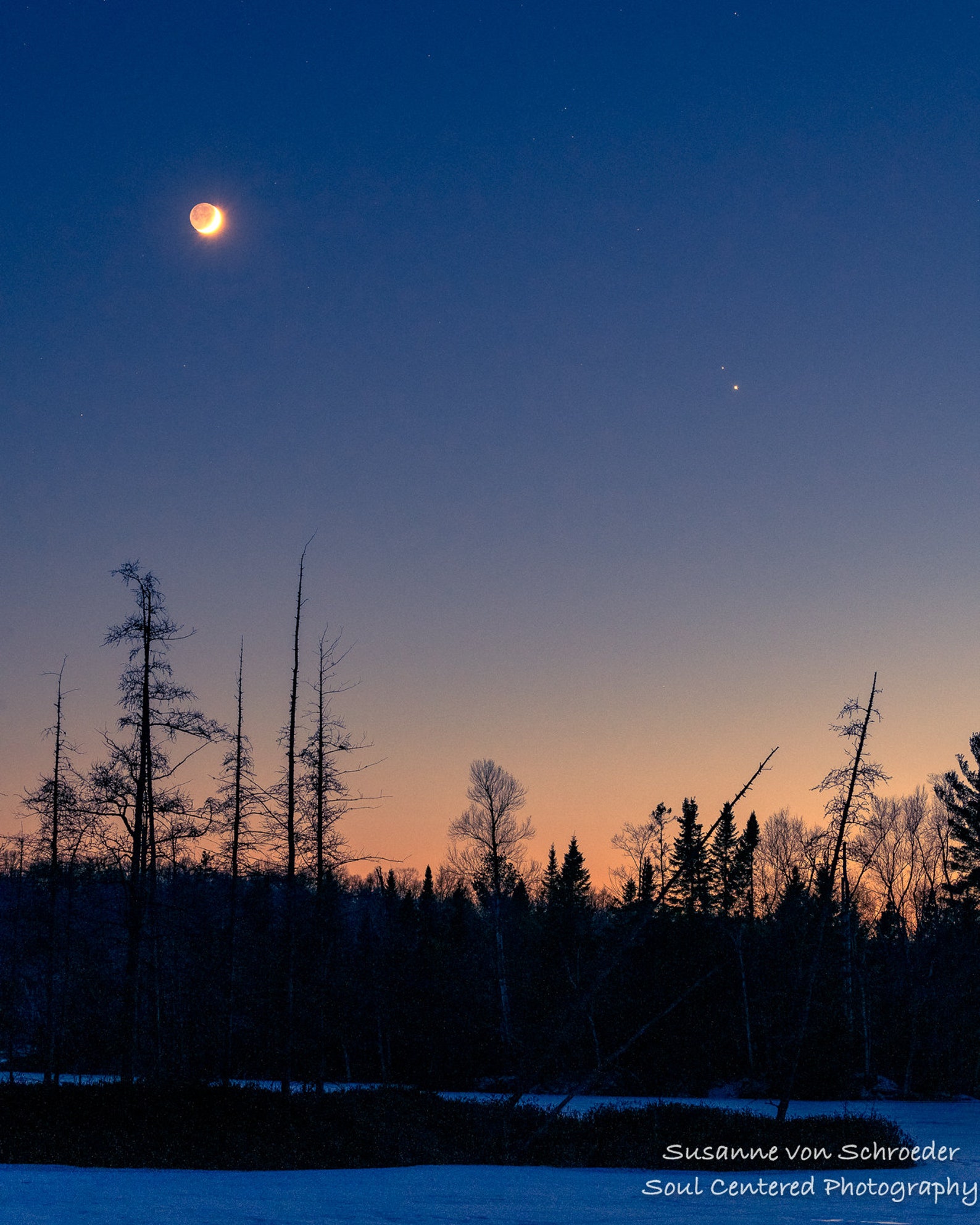 Night Photography, Winter Solstice, Moon, Great Conjunction, Jupiter ...