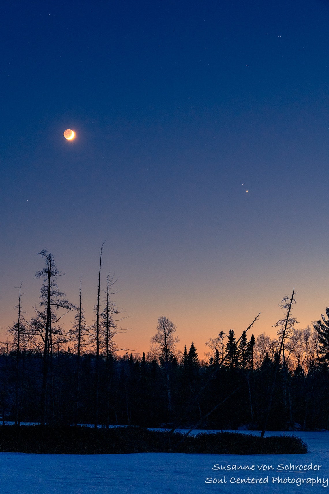Night Photography, Winter Solstice, Moon, Great Conjunction, Jupiter ...