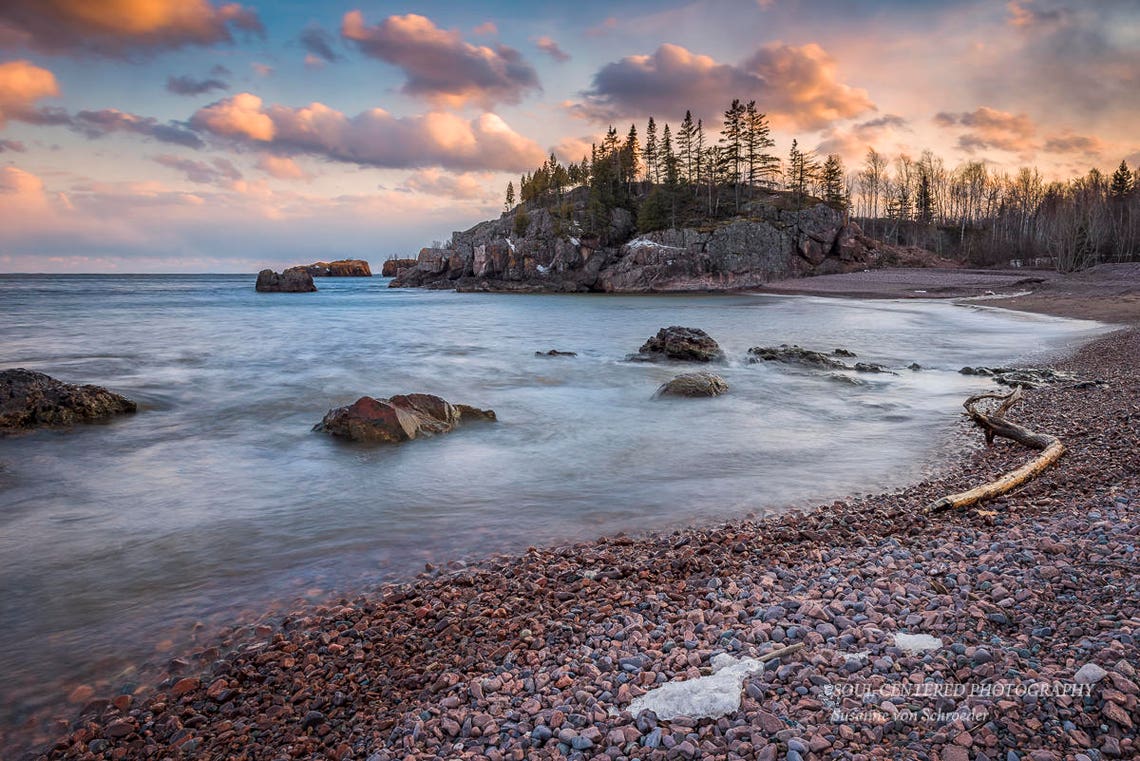 Lake Superior Landscape, Nature Photography, Beach Cloudy Sky, North ...