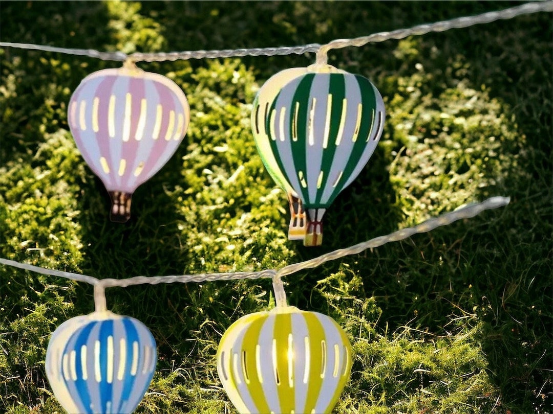 Hot Air Balloons String Lights Balloons Garland Battery Operated LED7 ...