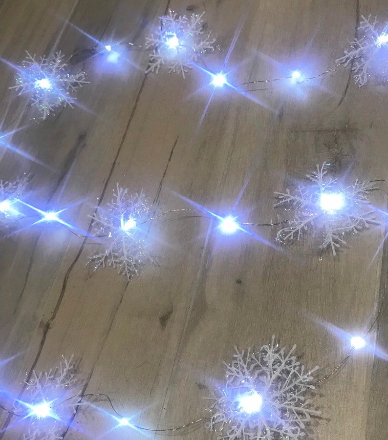 Snowflake Fairy Lights Snowflake Led Garland Lights 7 Foot - Etsy Australia