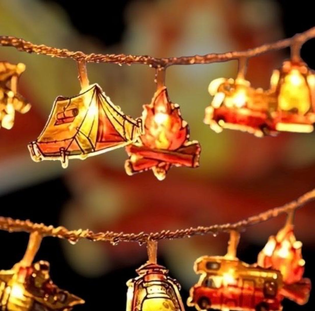 Outdoor Camping Fire Decoration RV Garland String Lights, 6 Ft LED String Lights, Camping ...