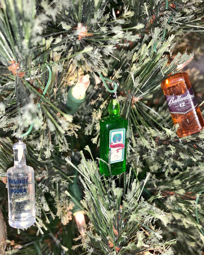 Mini Liquor Bottle Christmas Tree Hanging Ornament 20 Set - Etsy