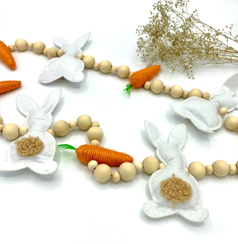 Easter Bead Garland 3.3 Foot Gift Idea Easter Bead and Felt - Etsy