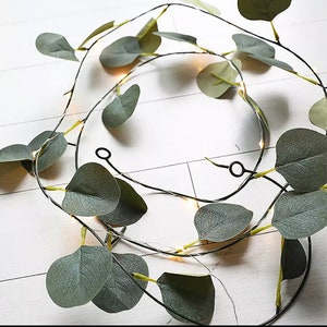 Eucalyptus Light Garland 7 Foot LED Leaf Garland Wedding Decorations ...