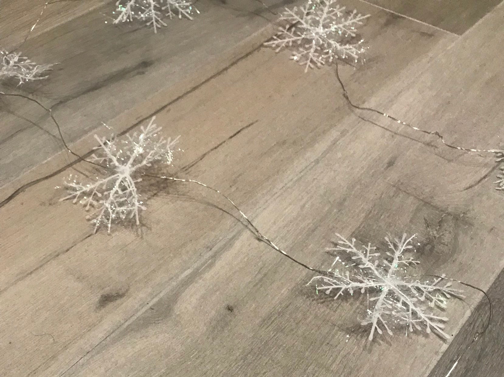 Snowflake Fairy Lights Snowflake Led Garland Lights 7 Foot | Etsy