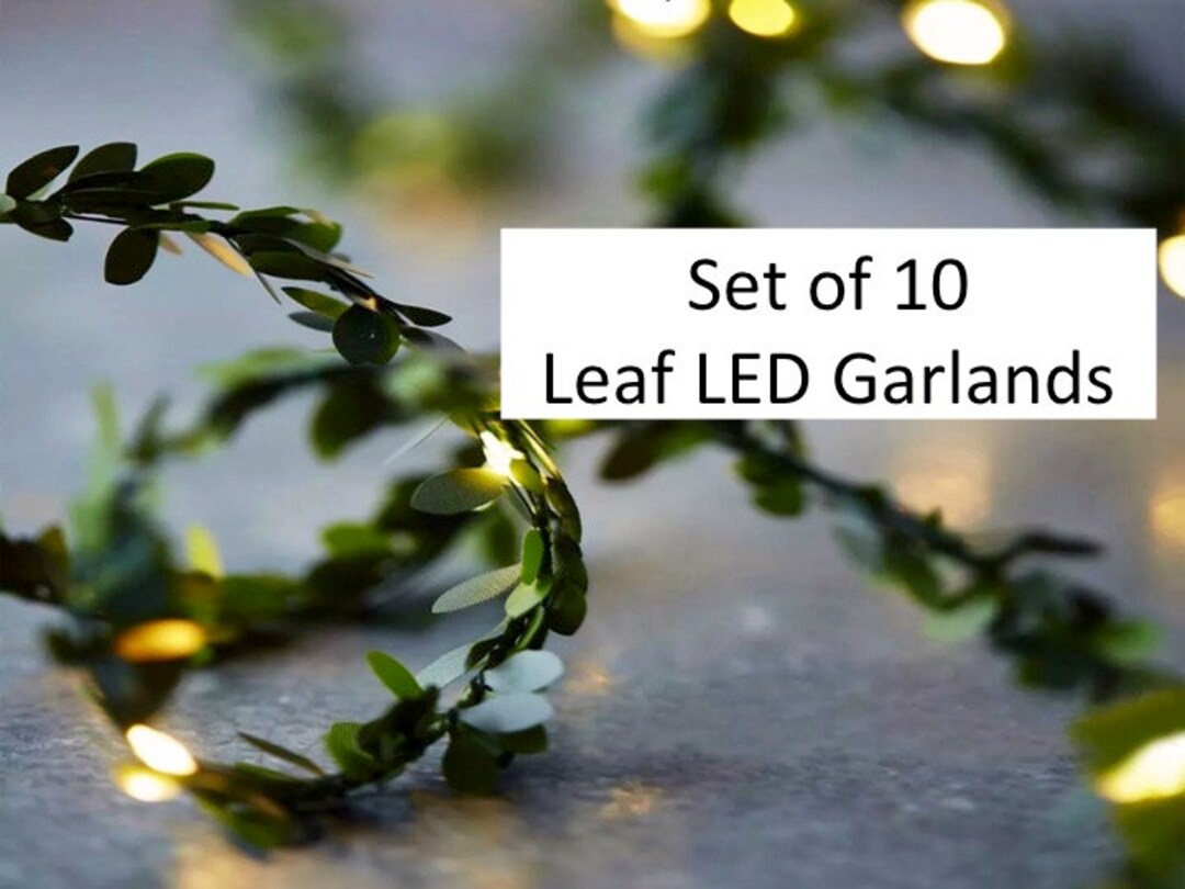 10 Set Fairy Lights Leaf Garland Fairy Lights LED Fairy - Etsy