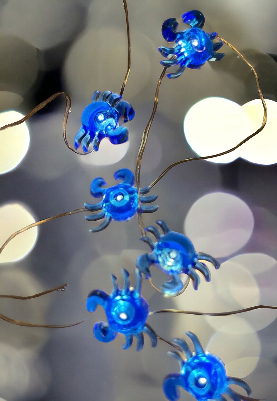 Beach Crab Theme Fairy Lights Garland Crab Broil Party Decor LED Beach ...