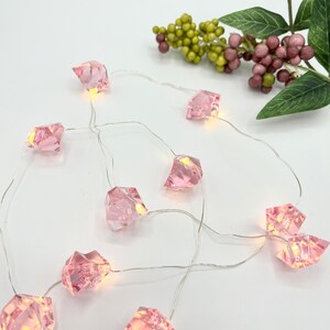 Crystal String Lights Garland, 7 Foot Fairy Light String Lights Party ...
