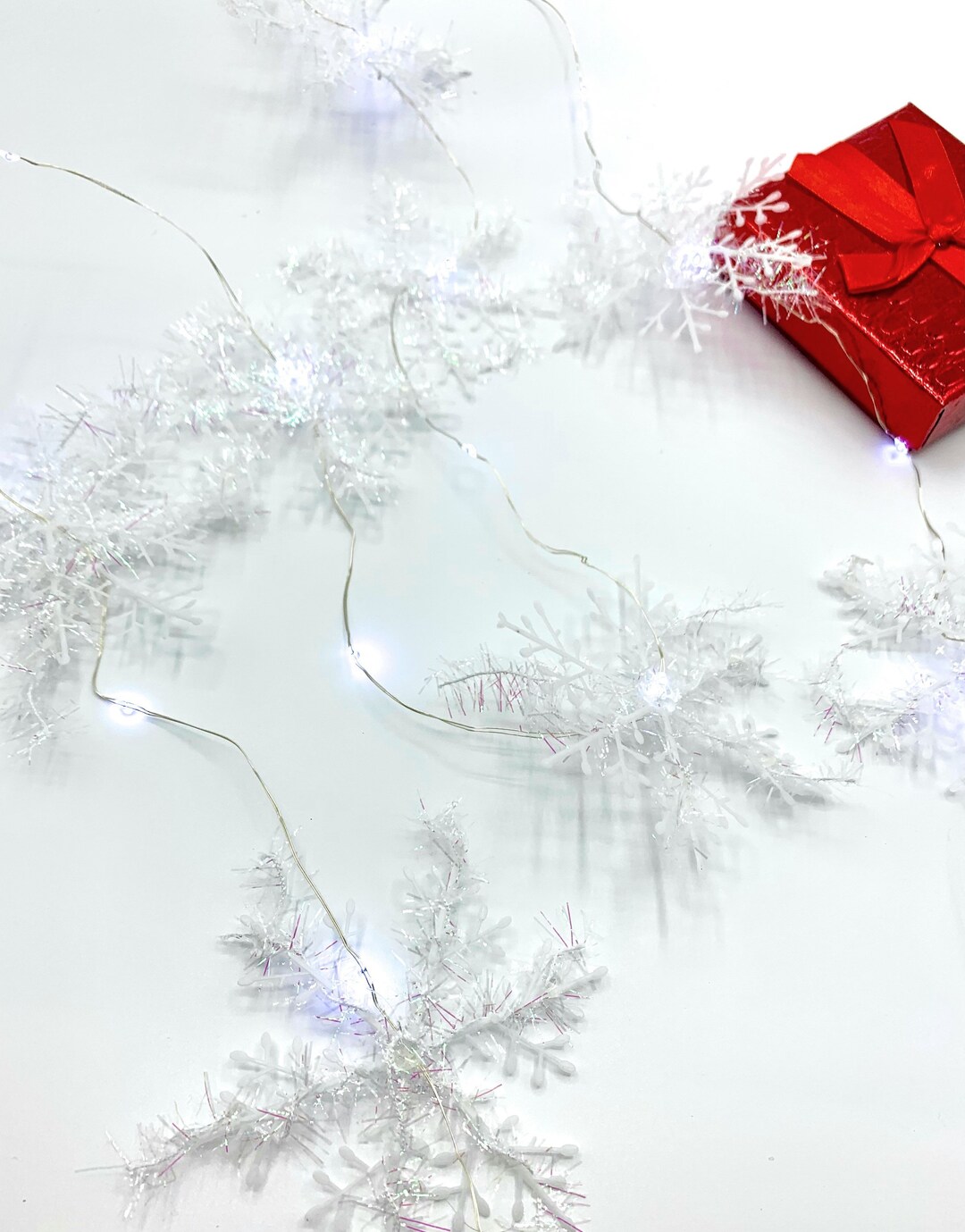 Snowflake Fairy Lights, Snowflake Led Garland Lights, 7 Foot LED String ...