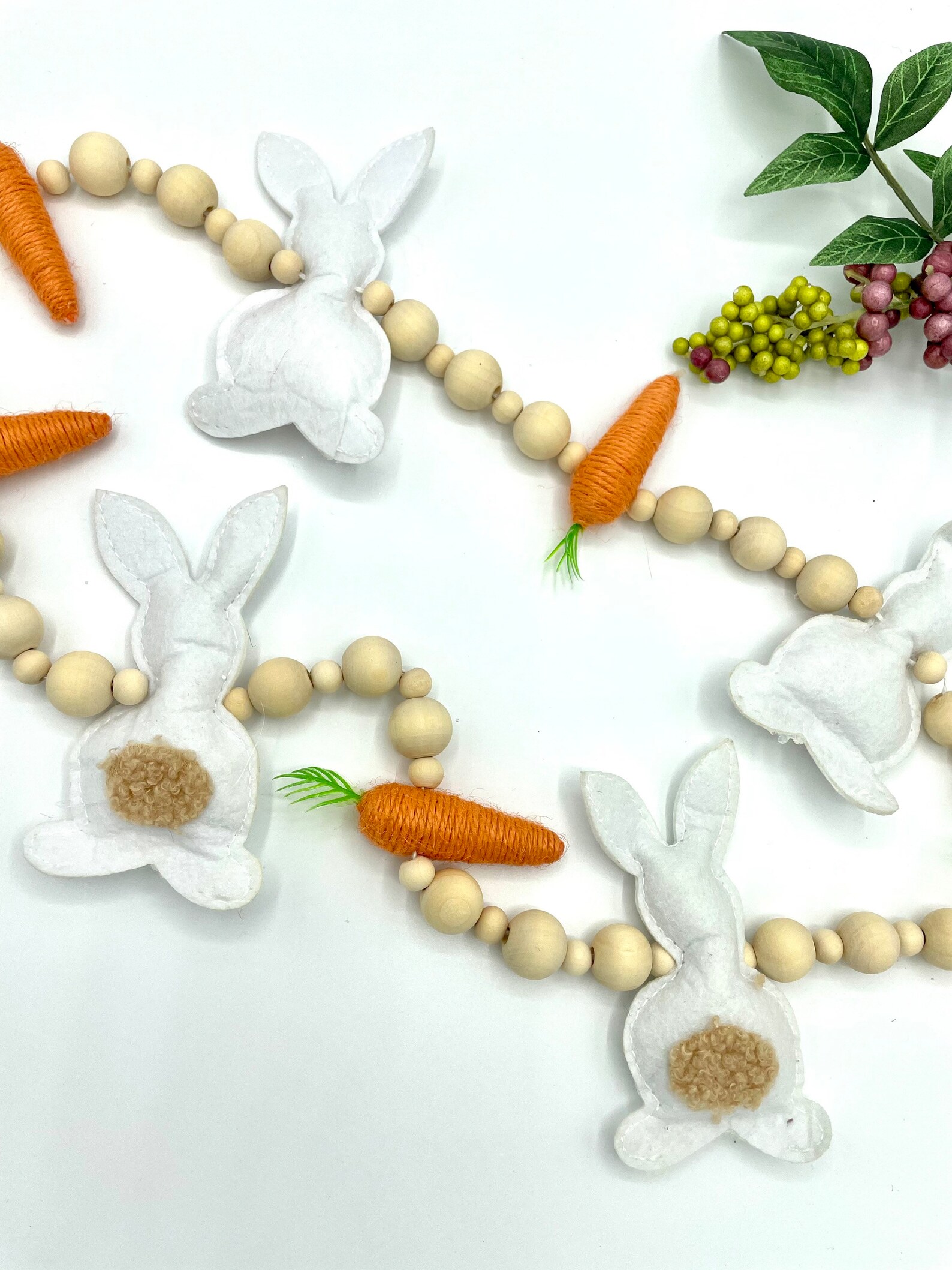 Easter Bead Garland 3.3 Foot Gift Idea Easter Bead and Felt - Etsy