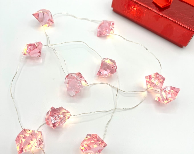 Crystal String Lights Garland, 7 Foot Fairy Light String Lights Party ...