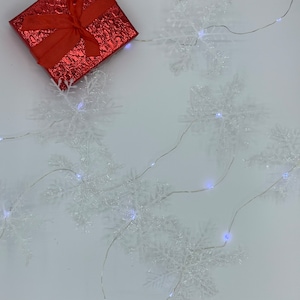 LED Christmas Snowflake Fairy Lights, Snowflake Led Garland Lights, 7 ...