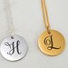 Cursive Initial Necklace Custom Engraved Letter Necklace 925 Sterling ...