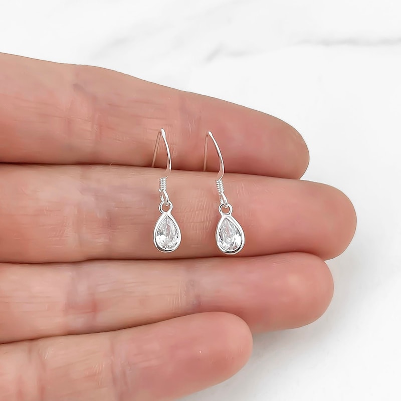 Silver Tear Drop Earrings - Etsy