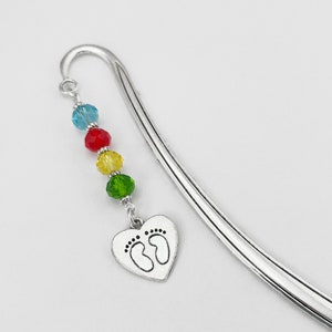 Heart Baby Feet Bookmark for New Mother Gifts for Baby Shower Gift ...