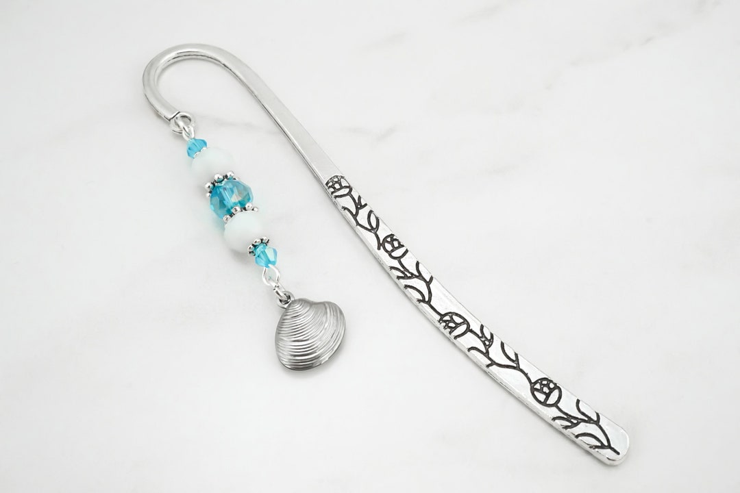 Clam Shell Bookmark Unique Summer Gifts Summer Bookmark Tibetan Silver ...
