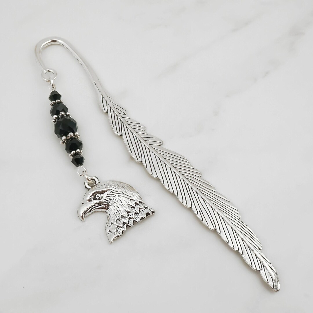 Eagle Bookmark - Eagle Head Charm Bookmark - Unique Bookmarks for Bird ...