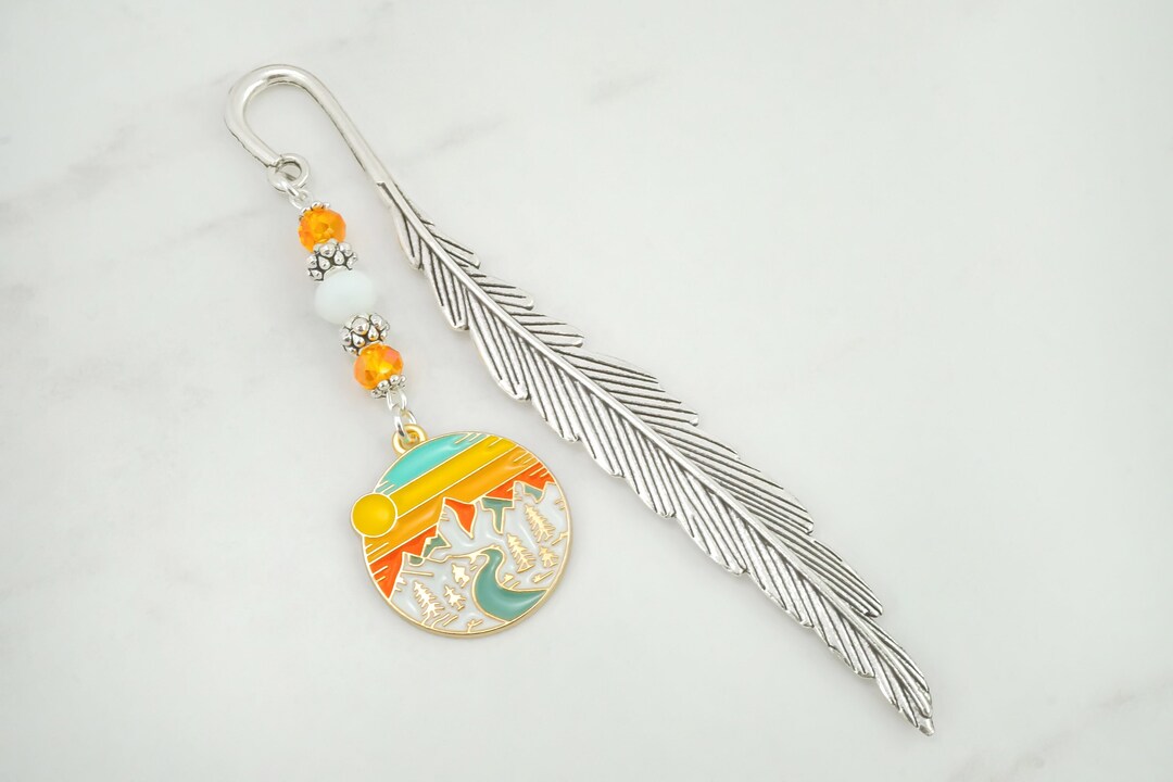 80s Sunset Bookmark Retro Enamel Adventure Charm Bookmark Travel Gifts ...