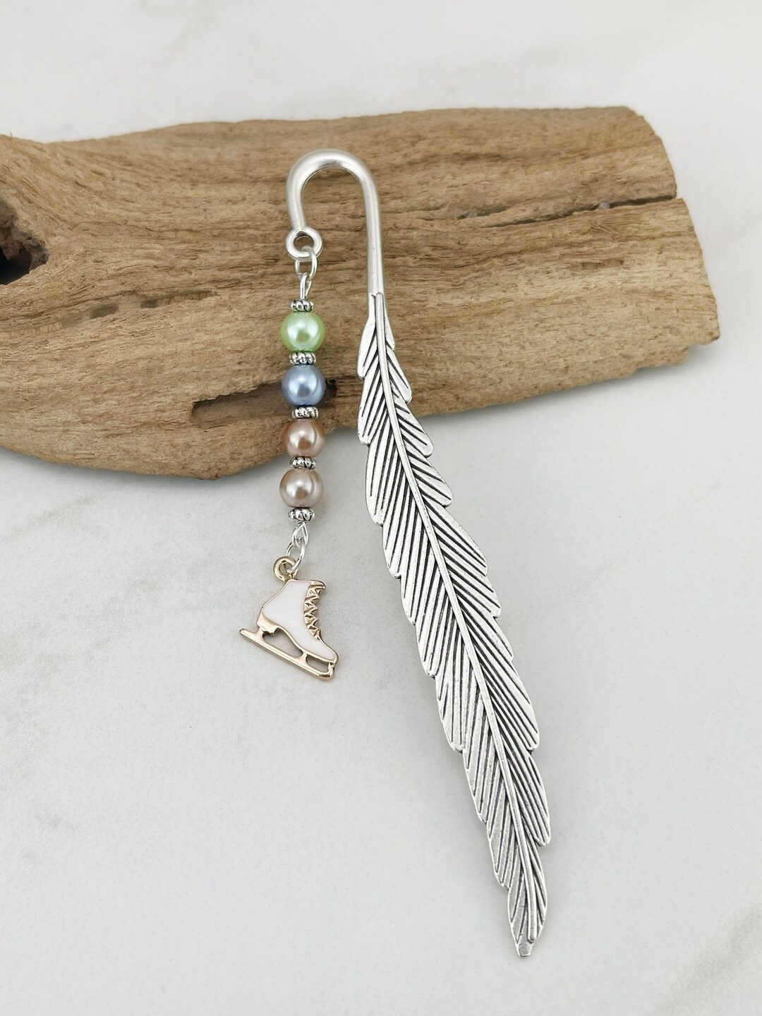 Ice Skate Bookmark Figure Skating Gifts Ice Skating Bookmark Tibetan ...