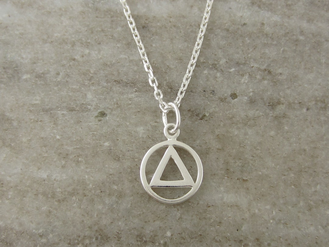 Tiny AA Symbol Necklace Sobriety Gifts Alcoholics - Etsy Canada
