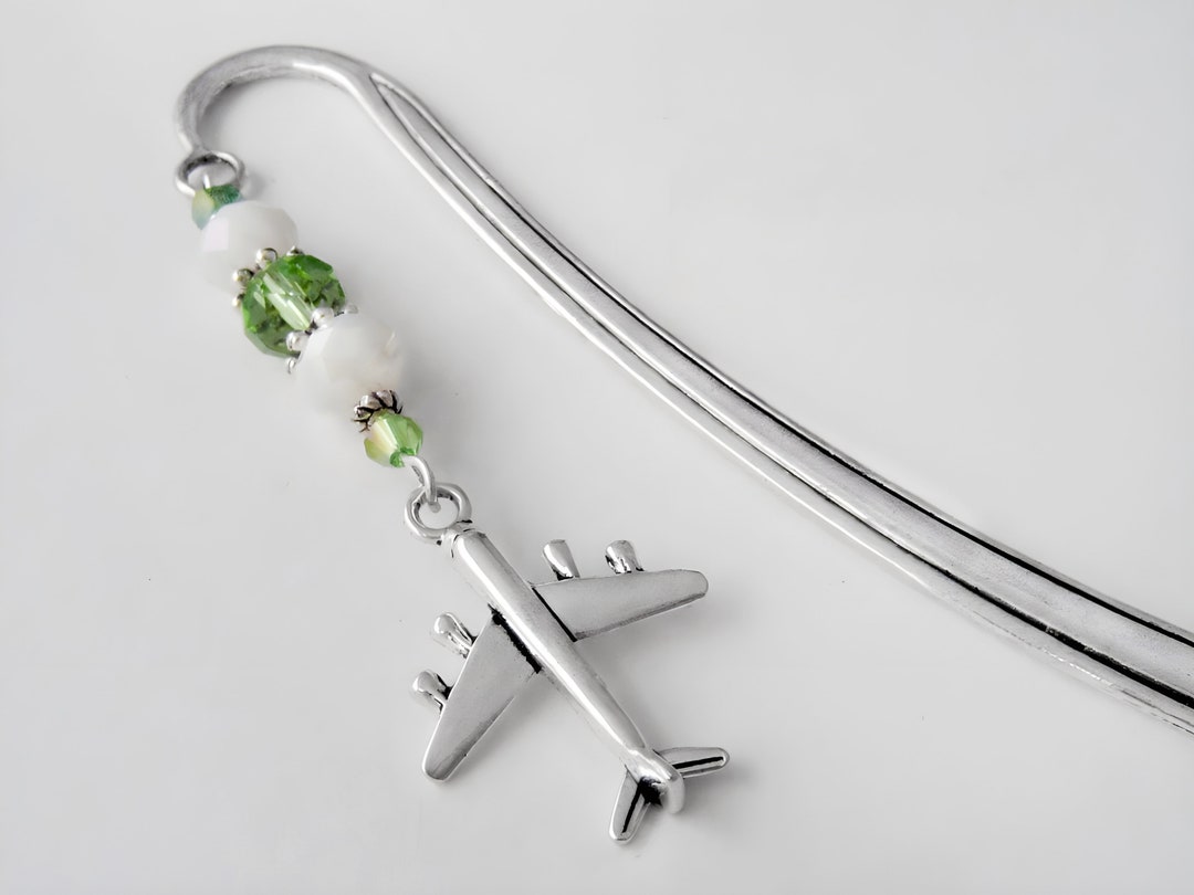 Airplane Bookmark Tibetan Silver Bookmark Stationary Pilot Gifts ...