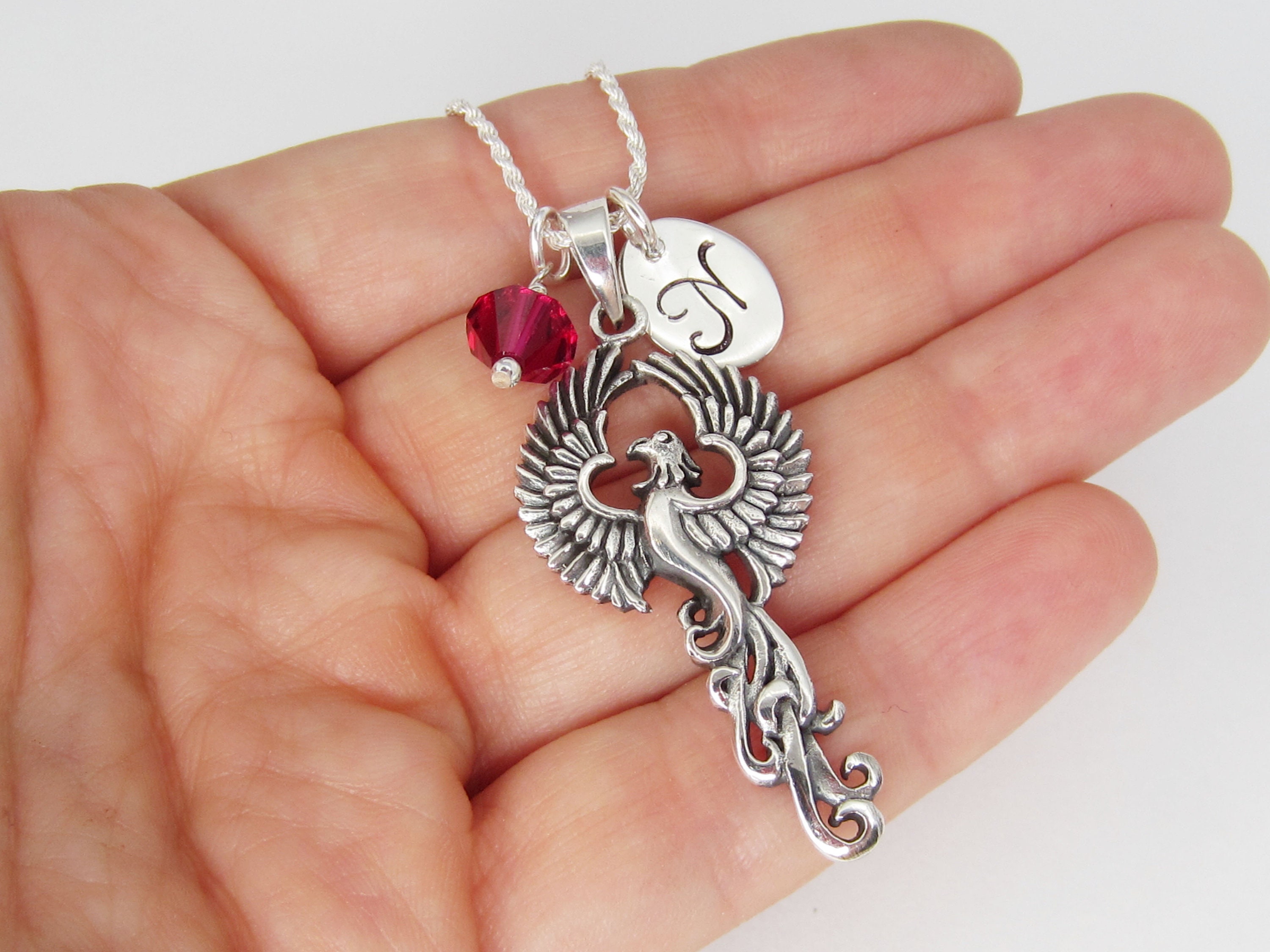 Phoenix Necklace 925 Sterling Silver Jewelry Personalized - Etsy Canada