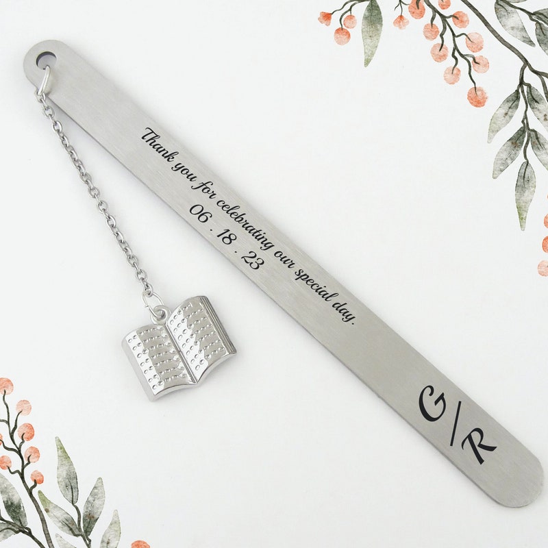 Wedding Bookmark - Etsy