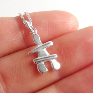 Canadian Inukshuk Necklace - 925 Sterling Silver Jewelry - Small Canada ...