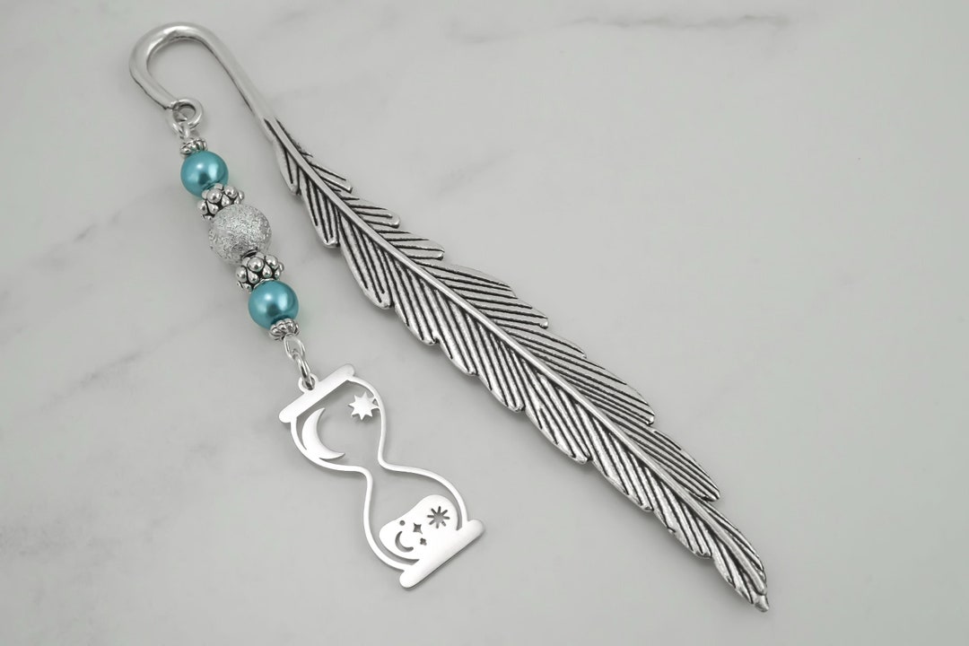 Hourglass Bookmark Stainless Steel Hour Glass Charm Bookmark Unique ...