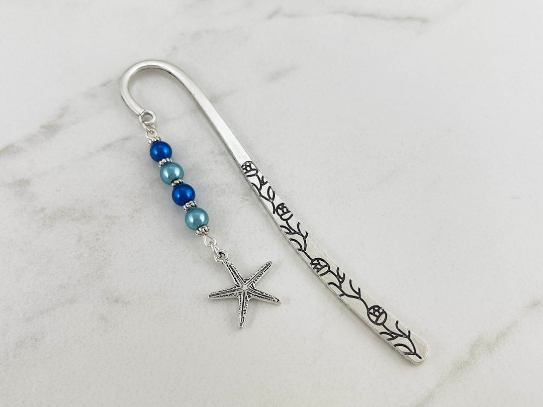 Starfish Bookmark Tibetan Silver Beaded Bookmark Teacher - Etsy