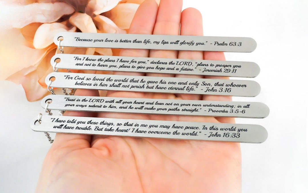 Custom Bible Verse Bookmark Custom Prayer Bookmark Religious Gifts ...