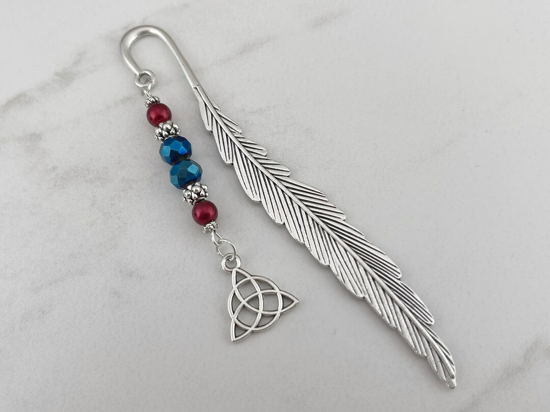 Celtic Knot Bookmark Sover Celtic Triquetra Triangle Gifts Beaded ...