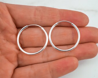 Silver Earrings Infinito Hoops Infinity Hoop Earrings - Etsy