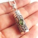 Prayer Box Necklace Peridot Capsule Hollow Tube Pendant - Etsy