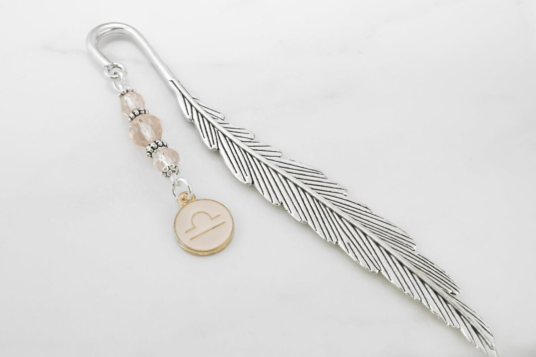Libra Bookmark - Libra Zodiac Sign Charm Bookmark, Astrology Bookmark ...