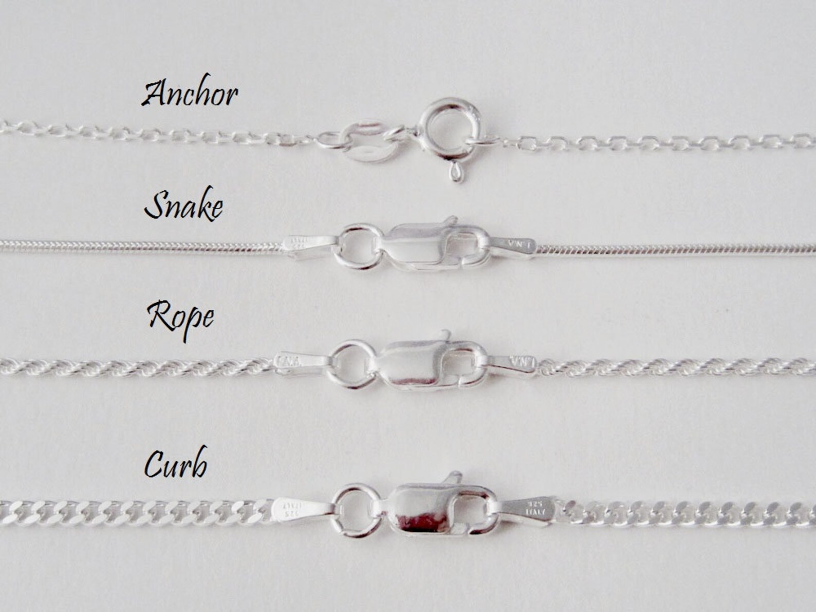 Lanyard Sterling Silver Necklace Personalized Monogram - Etsy