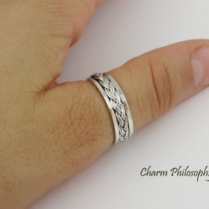 Silver Celtic Ring Celtic Knot Spinner Ring Spinning Ring Thumb Ring ...