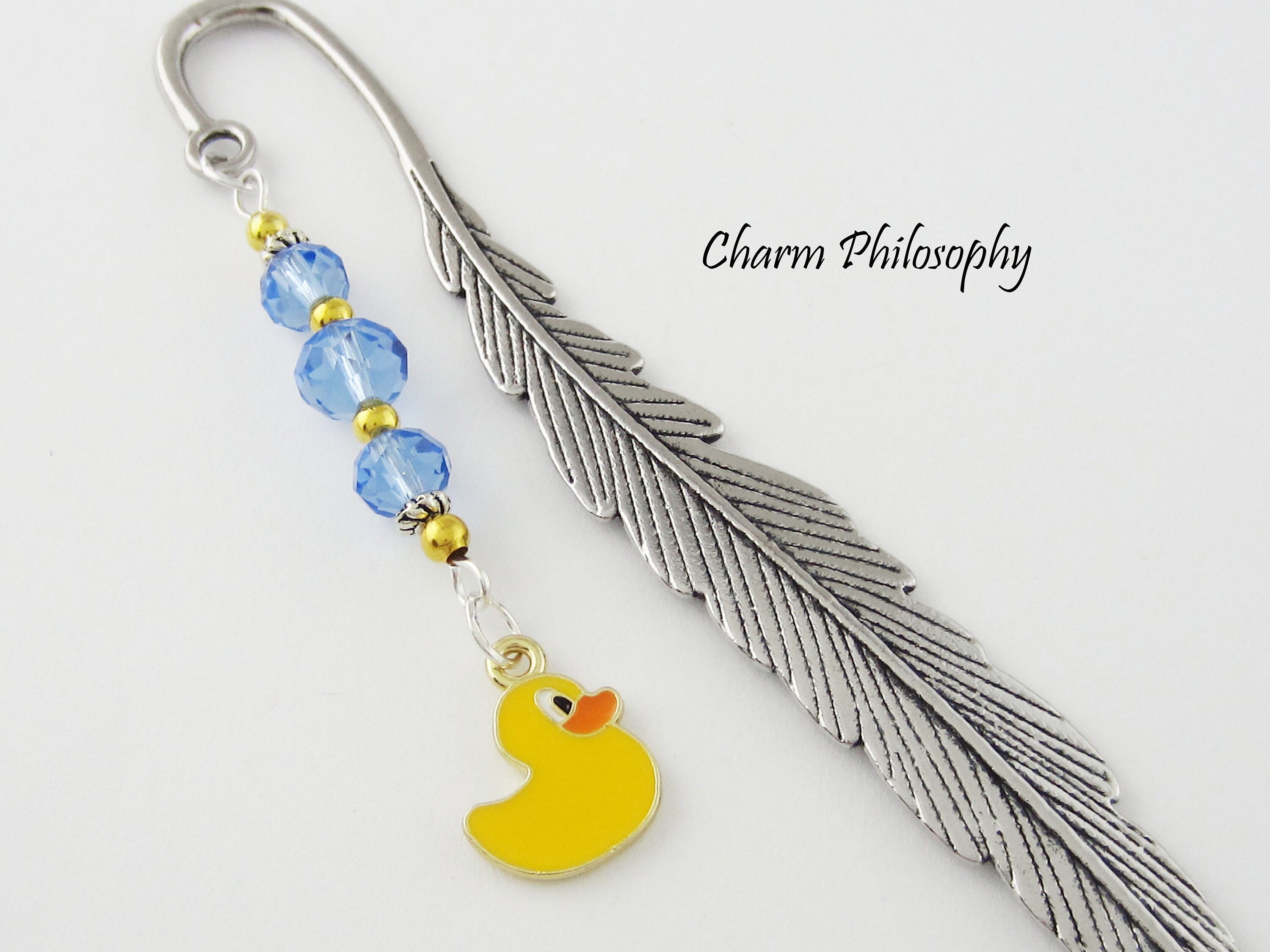 Yellow Rubber Ducky Bookmark Tibetan Silver Bookmark - Etsy