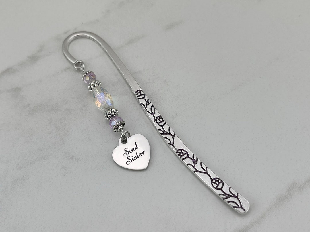 Soul Sister Bookmark Tibetan Silver Bookmark Heart Charm Friendship ...