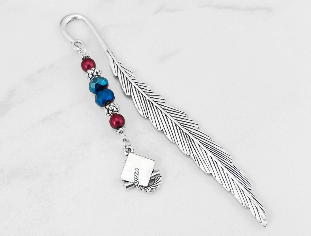 Graduation Bookmark for Graduate Gifts for Grads Beaded Grad Cap Charm ...