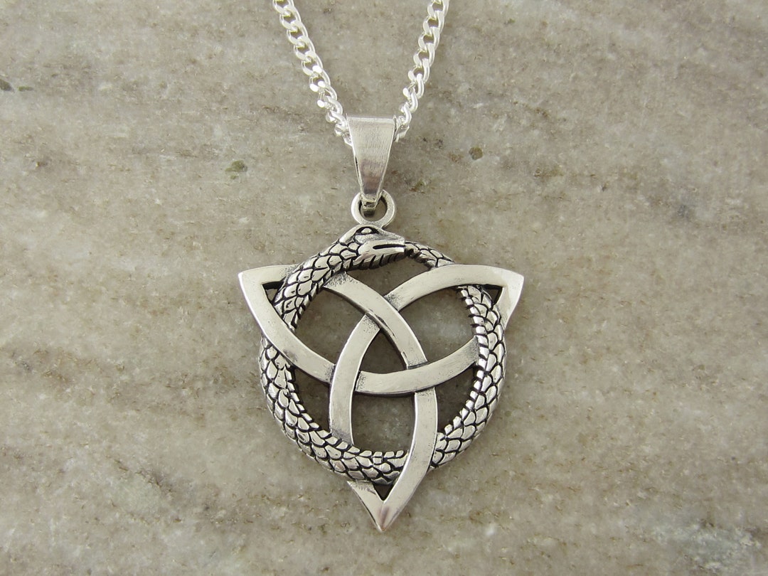 Ouroboros Snake Necklace Auryn Necklace Snake Circle Pendant Celtic ...