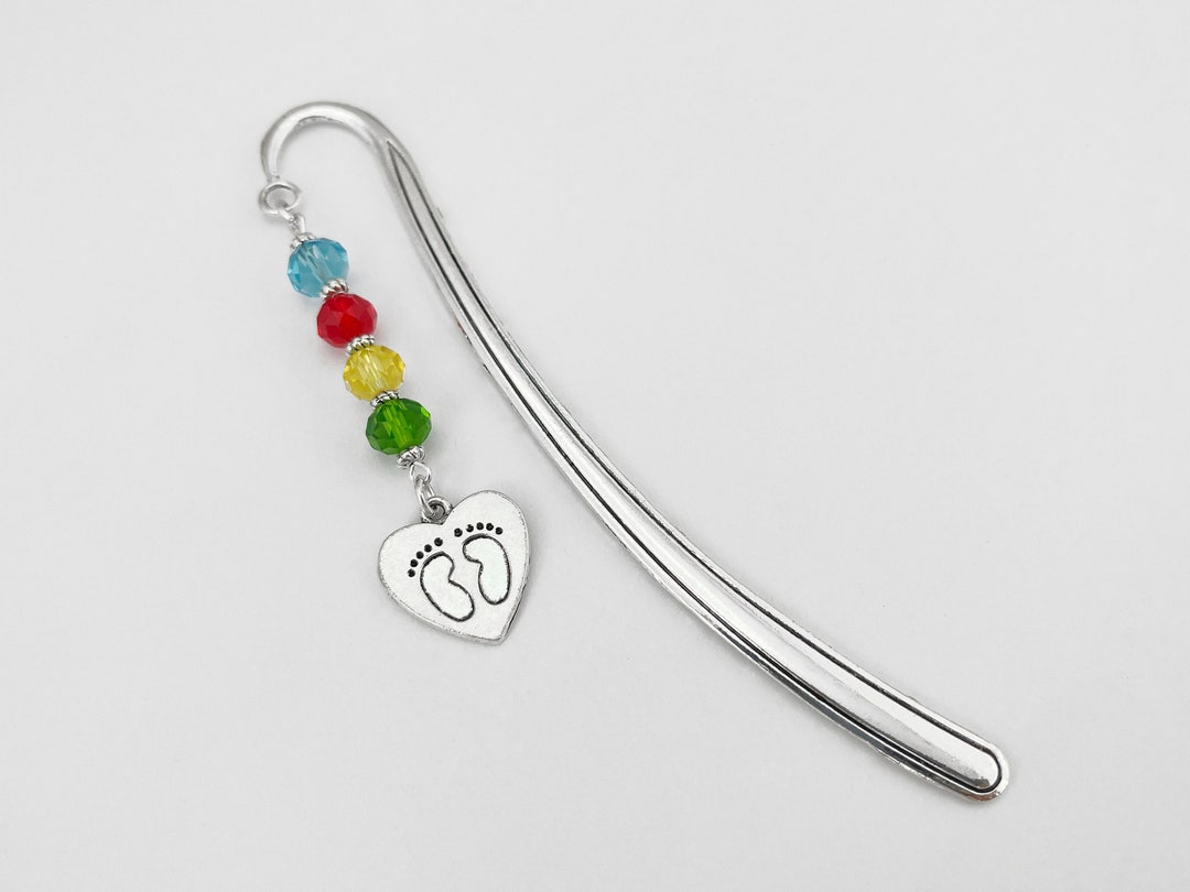 Heart Baby Feet Bookmark for New Mother Gifts for Baby Shower Gift ...