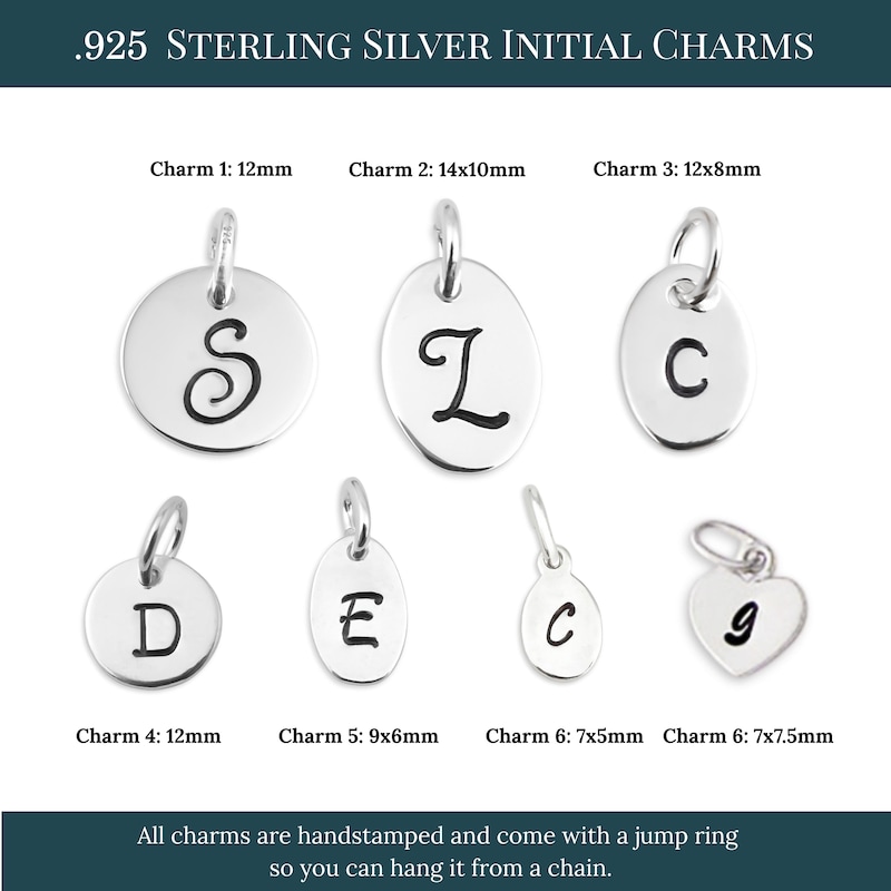 Silver Word Charms - Etsy