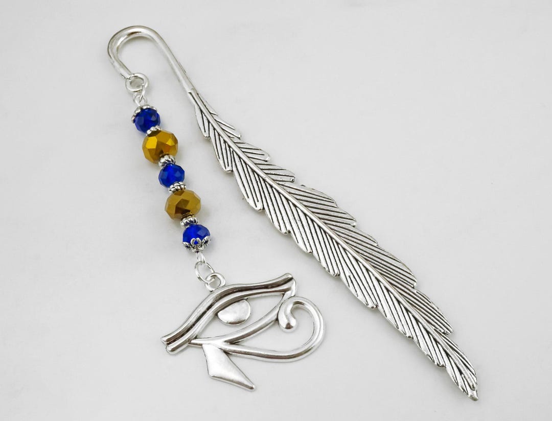 Eye of Horus Bookmark, Beaded Bookmark Silver Ancient Egyptian Eye ...